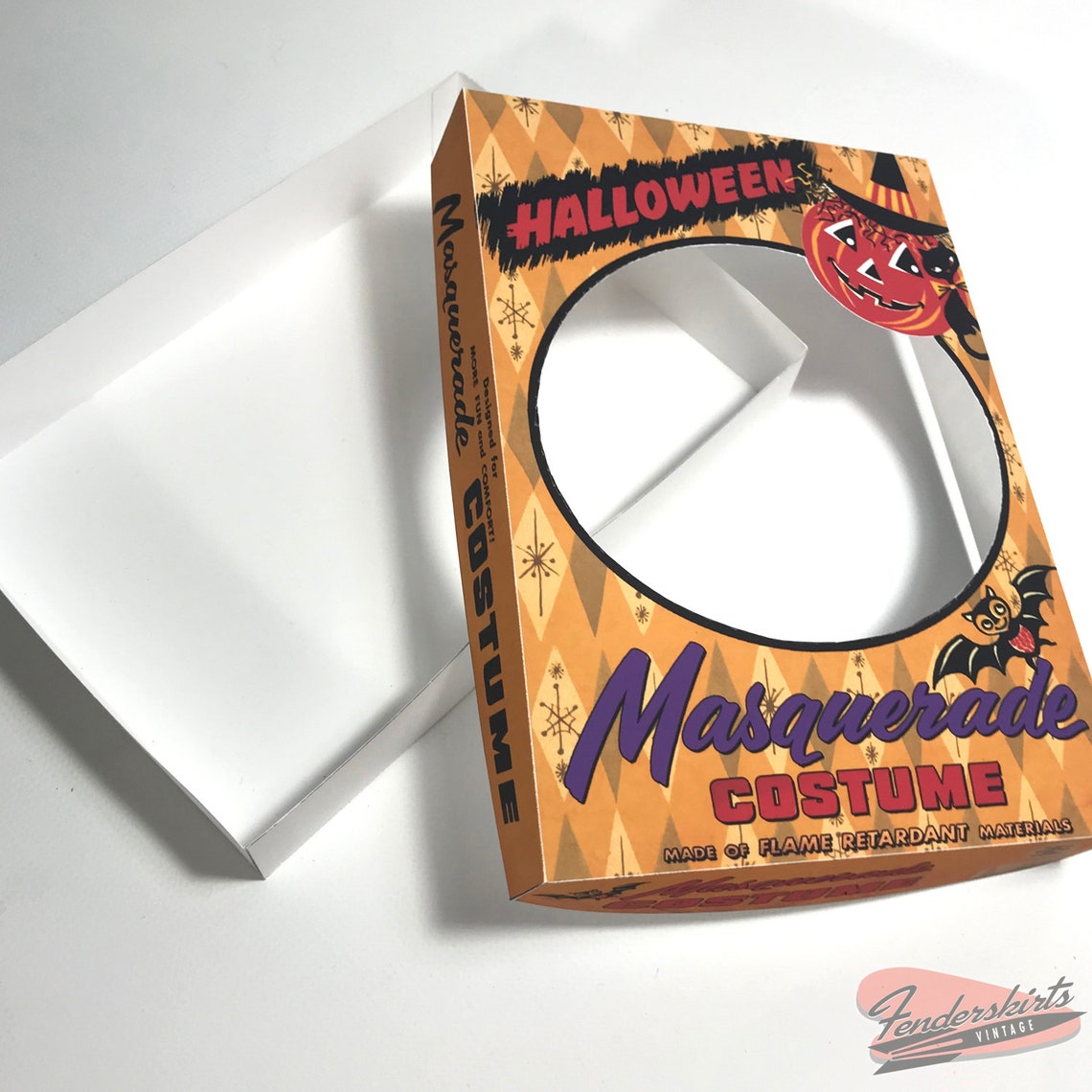 DIGITAL Vintage Halloween Costume Box Craft Vignette File Printable ...