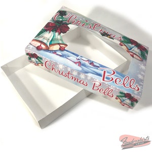 DIGITAL Vintage Christmas Bells Snow Village Box Craft File Printable ...