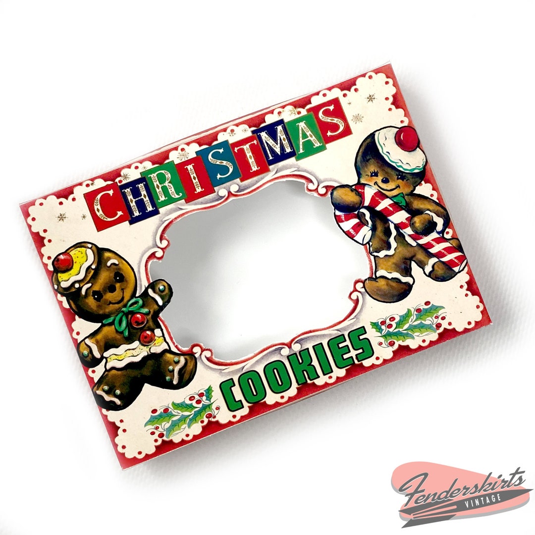 DIGITAL Vintage Christmas Gingerbread Man Cookies Box Craft File ...