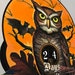 DIGITAL Vintage Owl Countdown to Halloween Days Calendar Sign File ...