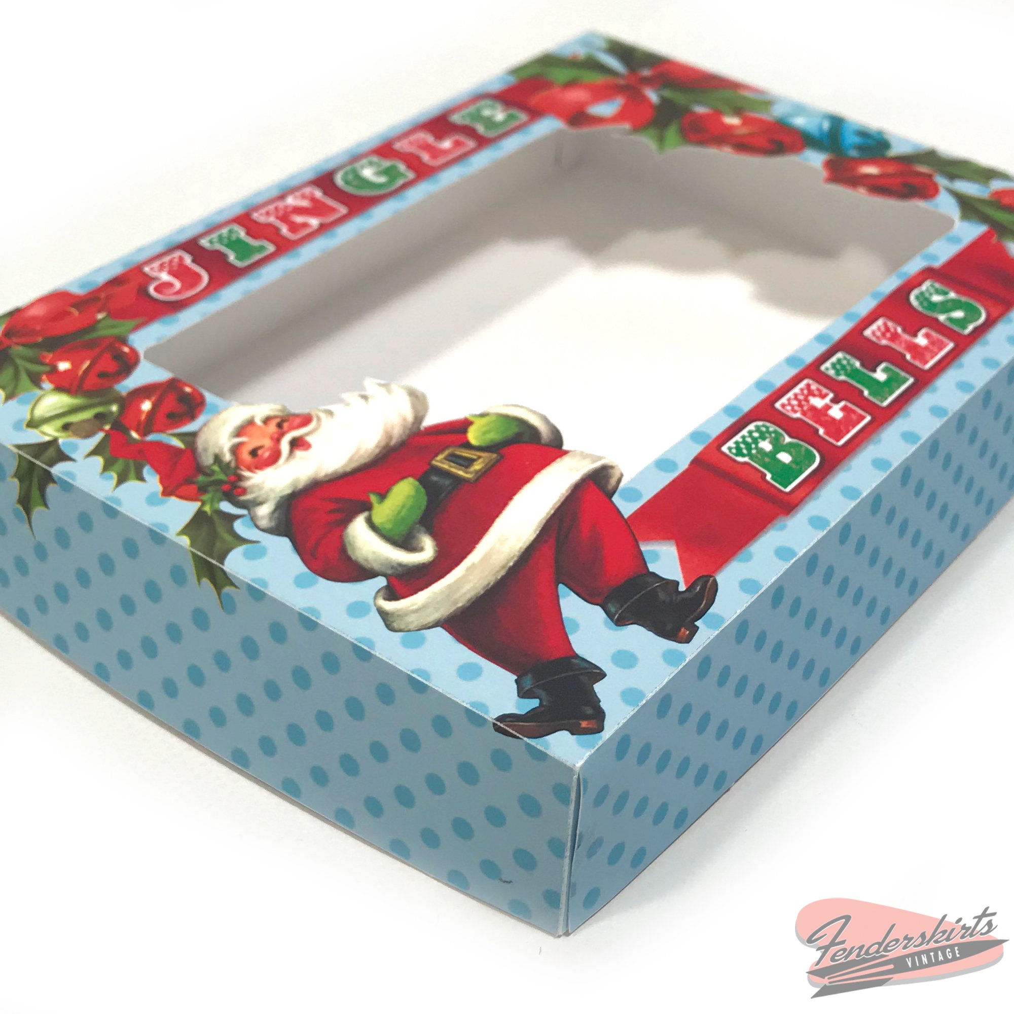 DIGITAL Vintage Christmas Santa Jingle Bells Box Craft File | Etsy