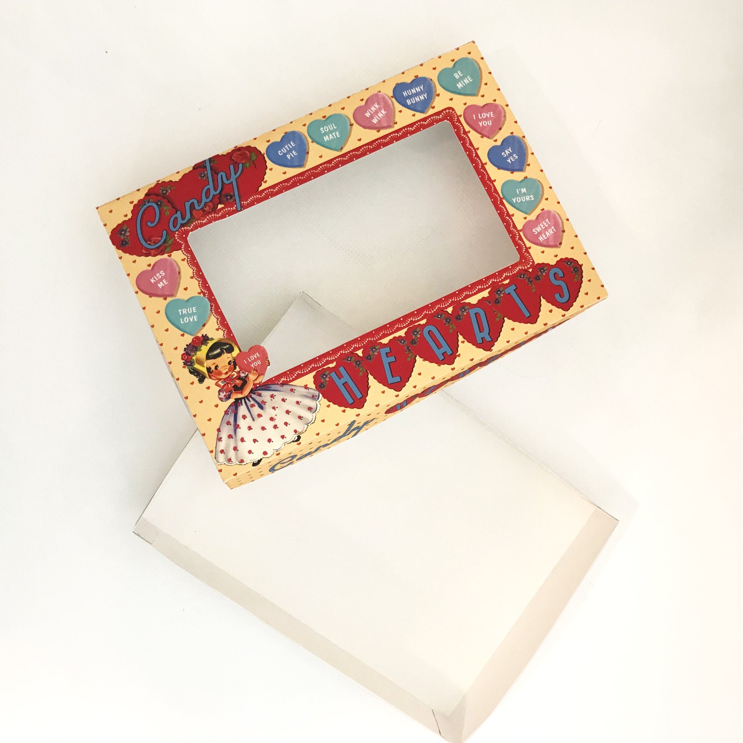 DIGITAL Vintage Valentine's Day Candy Hearts Box Craft - Etsy