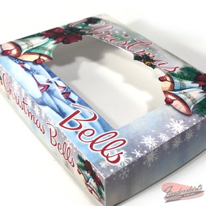 DIGITAL Vintage Christmas Bells Snow Village Box Craft File Printable ...