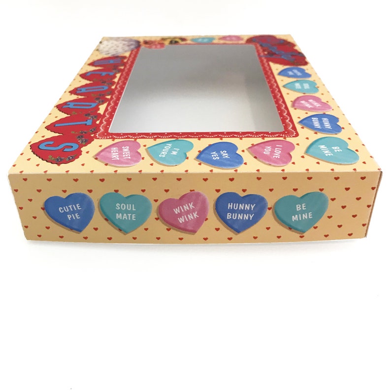 DIGITAL Vintage Valentine's Day Candy Hearts Box Craft File Printable ...