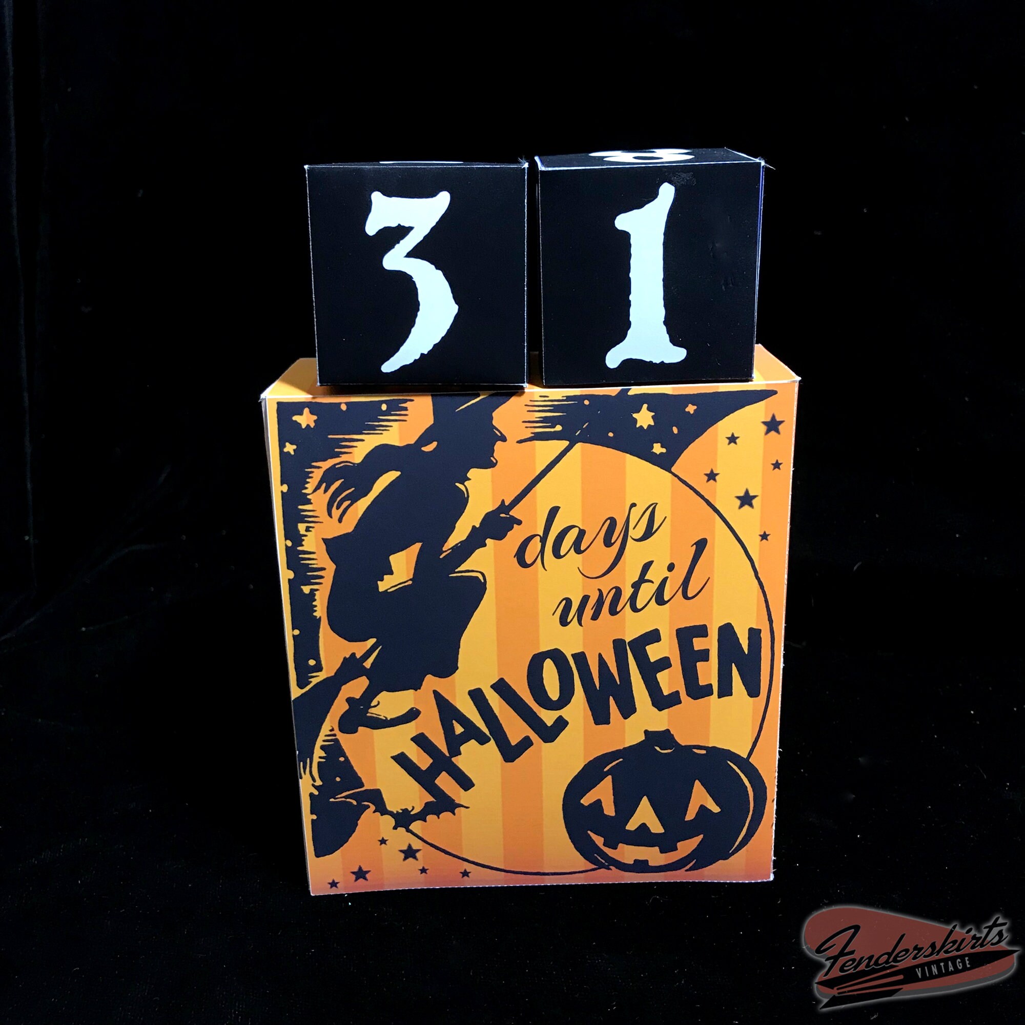 DIGITAL Vintage Black Witch Countdown to Halloween Days - Etsy