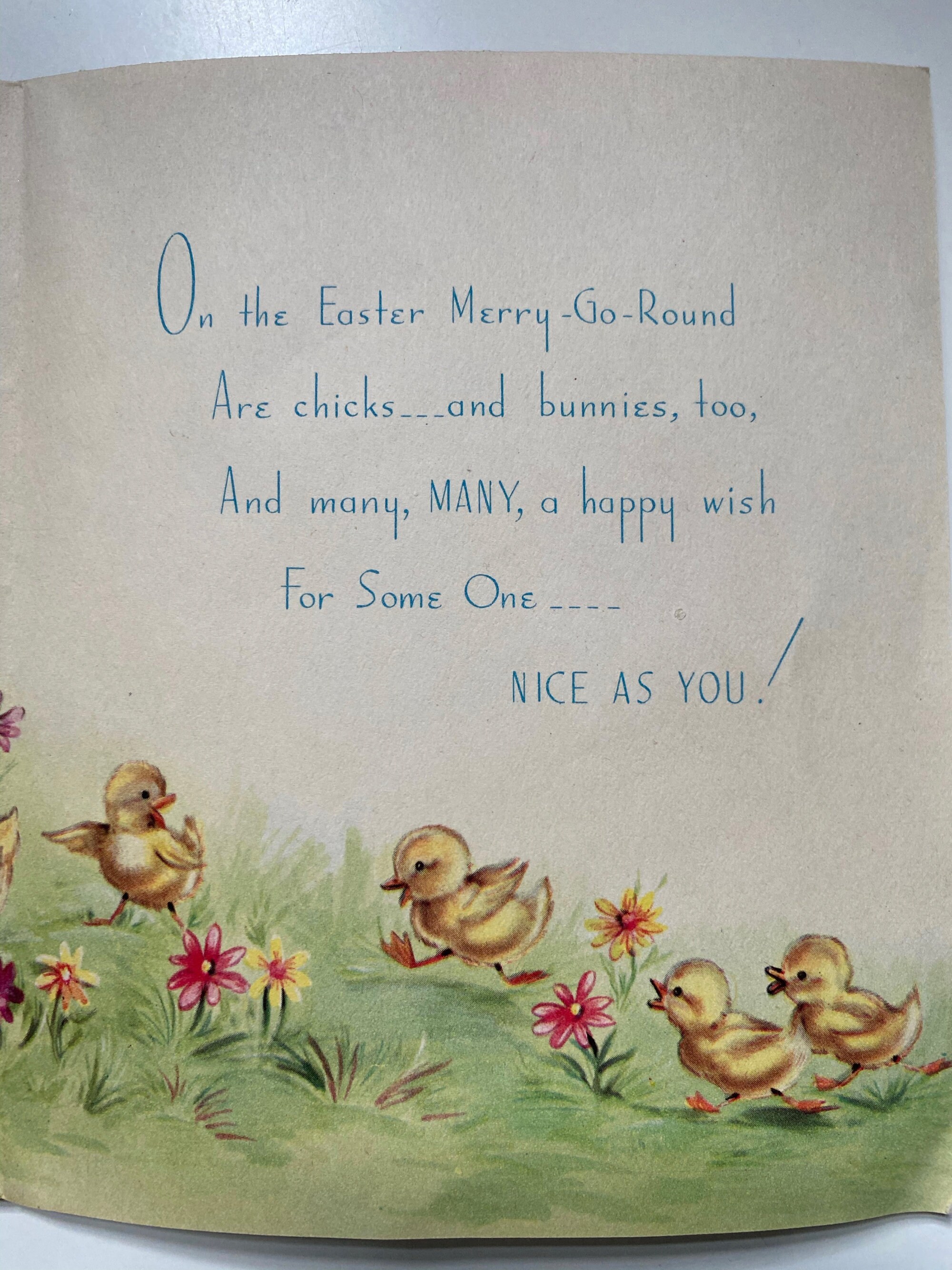 Vintage Bunny Easter Egg Carousel Merry Go Round Chick Greeting Card - Etsy