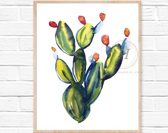 Cacti Art Print / Cactus Art / Desert Art / Southwest Art / Cactus Art Print / Succulents ...