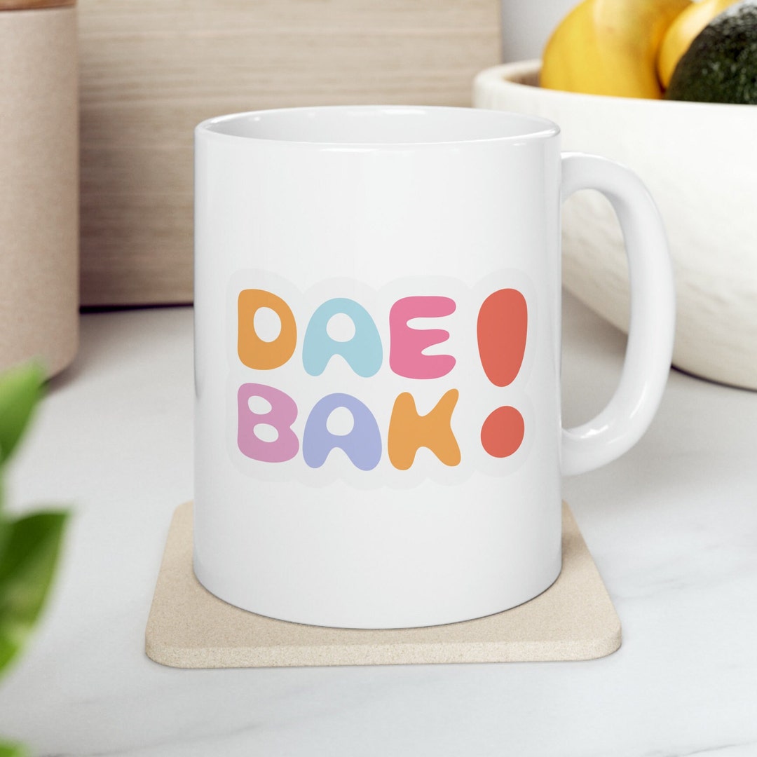 Korean Daebak Mug, 대박 Mug, Cute Korean Mug, Cute Coffee Mug, Korean Tea ...