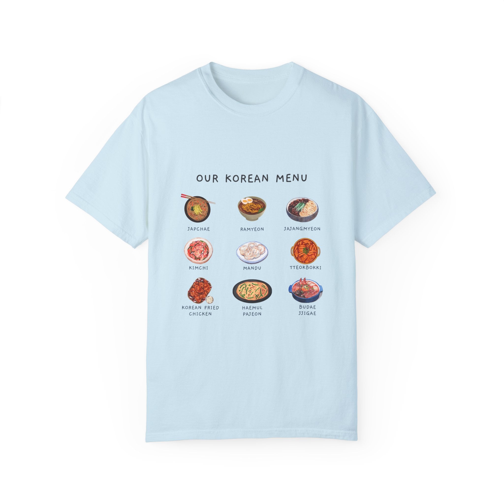 Korean Food T-shirt, Cute Korean Menu Shirt, Korean Gift, Kpop T-shirt ...