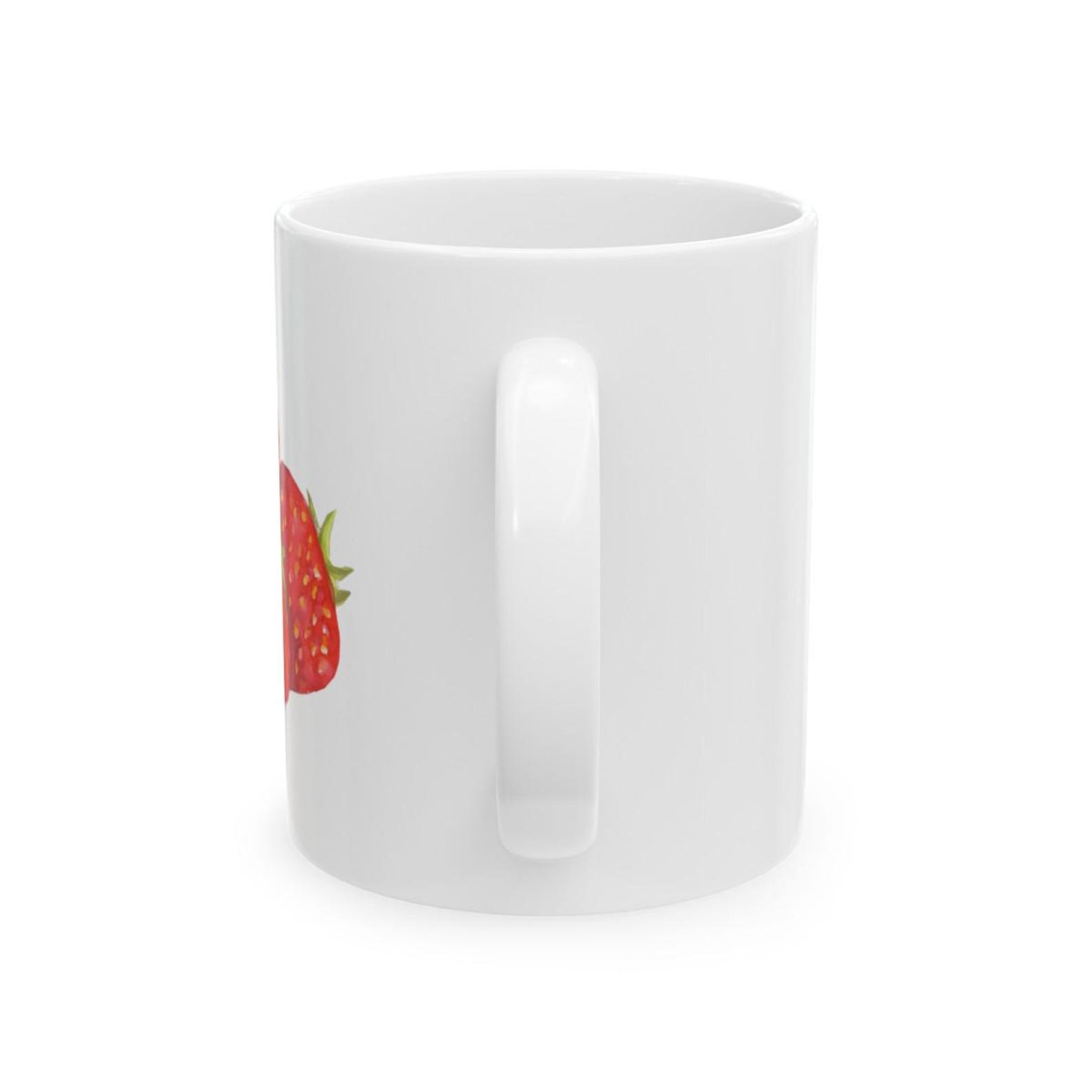 Strawberry Tea Mug, Cute Strawberries Coffee Mug, Strawberry Mug ...