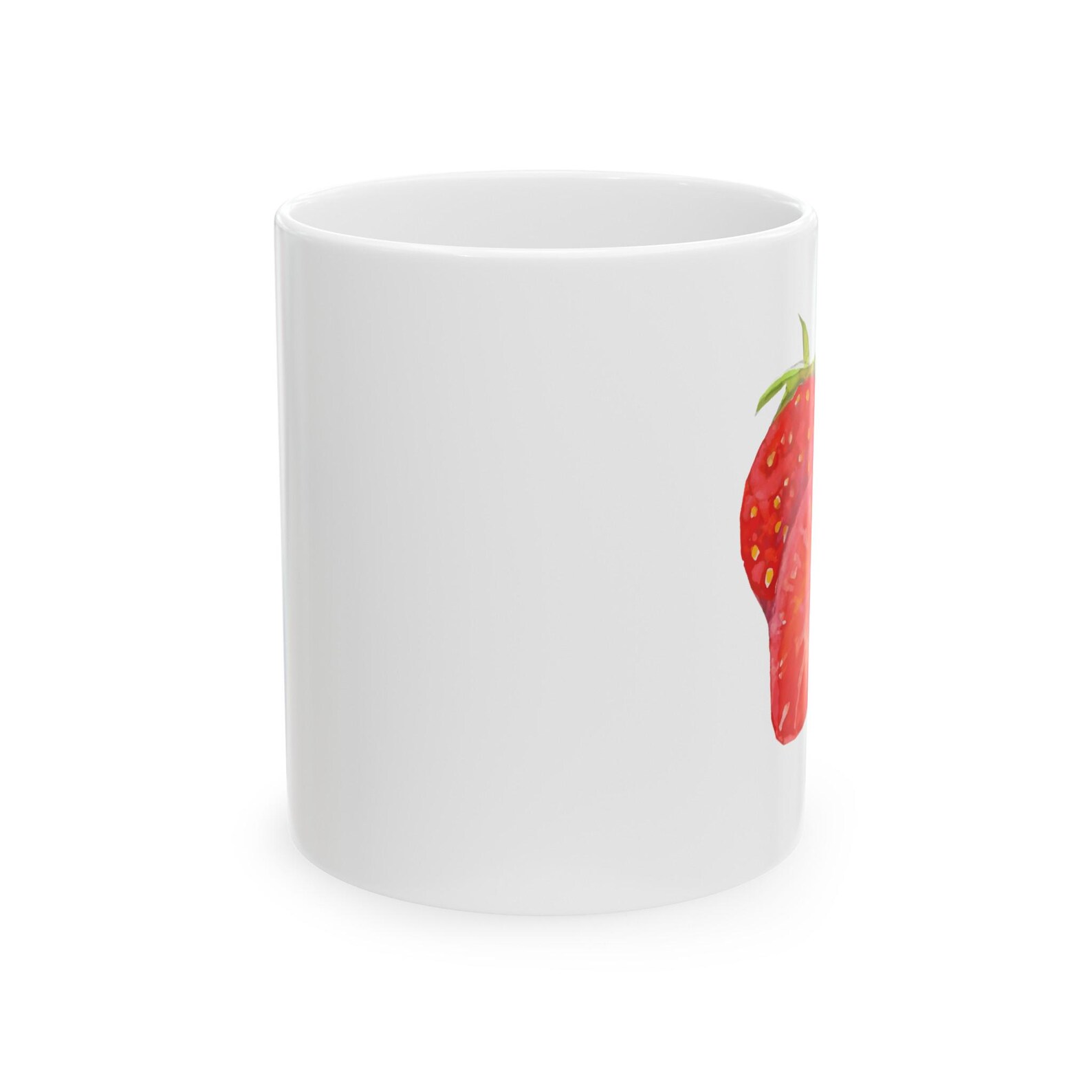 Strawberry Tea Mug, Cute Strawberries Coffee Mug, Strawberry Mug ...