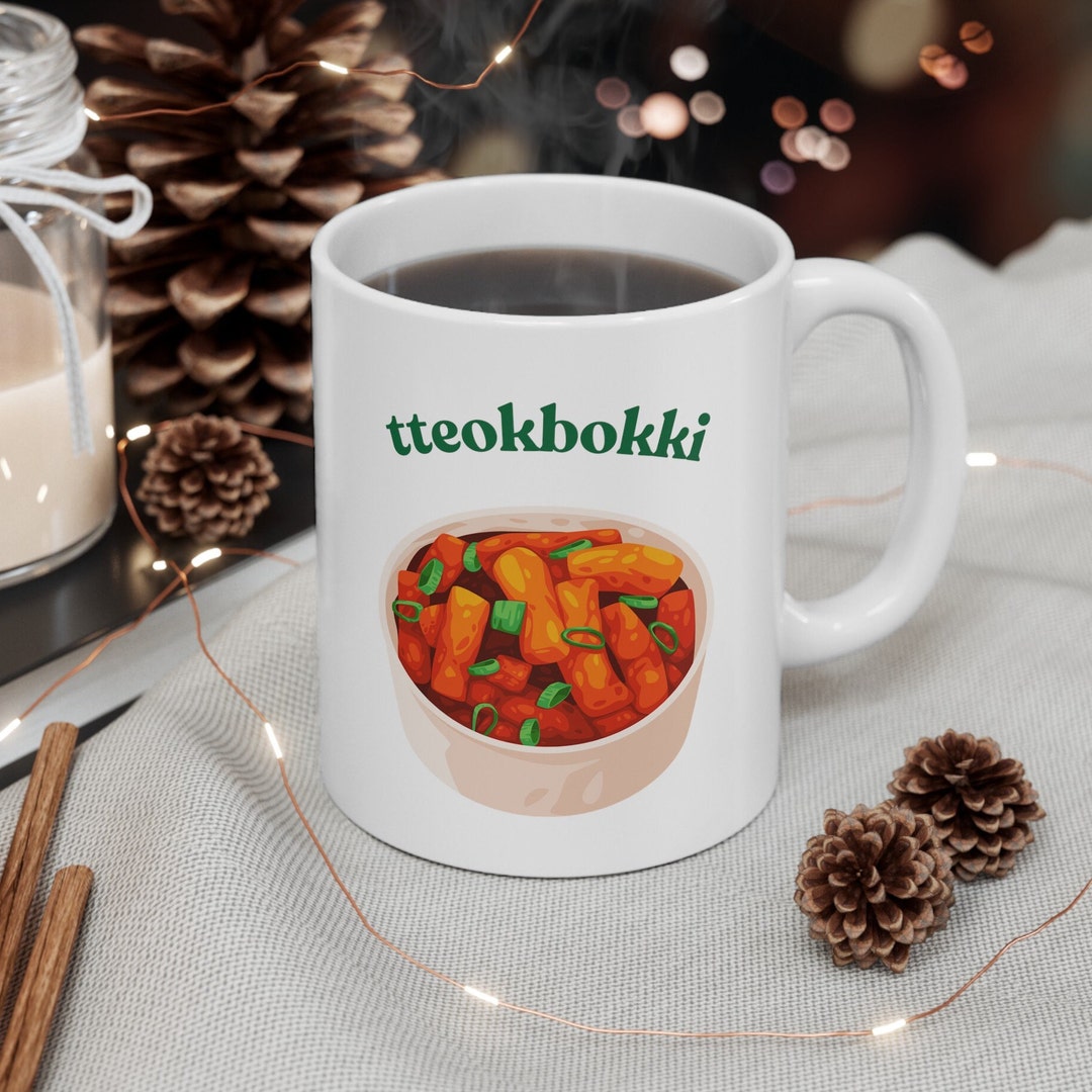 Tteokbokki Mug, Korean Food Mug, Cute Korean Mug, Tteokbokki Mug ...