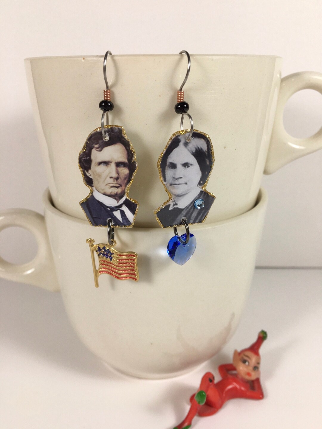 Thaddeus Stevens and Lydia Hamilton Smith Earrings, Civil Rights ...