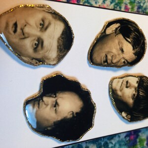Three Stooges Lapel Pins Tie Tacs Moe Larry Curly Shemp Slap Stick ...