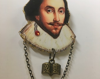William Shakespeare Earrings Poet Playwright Actor the Bard | Etsy