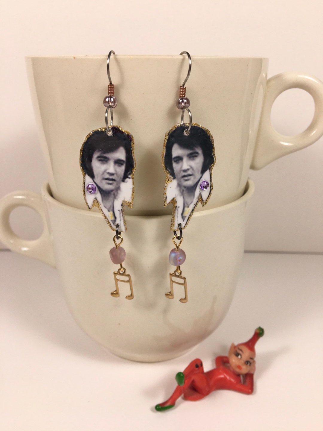 Elvis Presley Earrings Las Vegas Hunka Hunka Burnin Love - Etsy