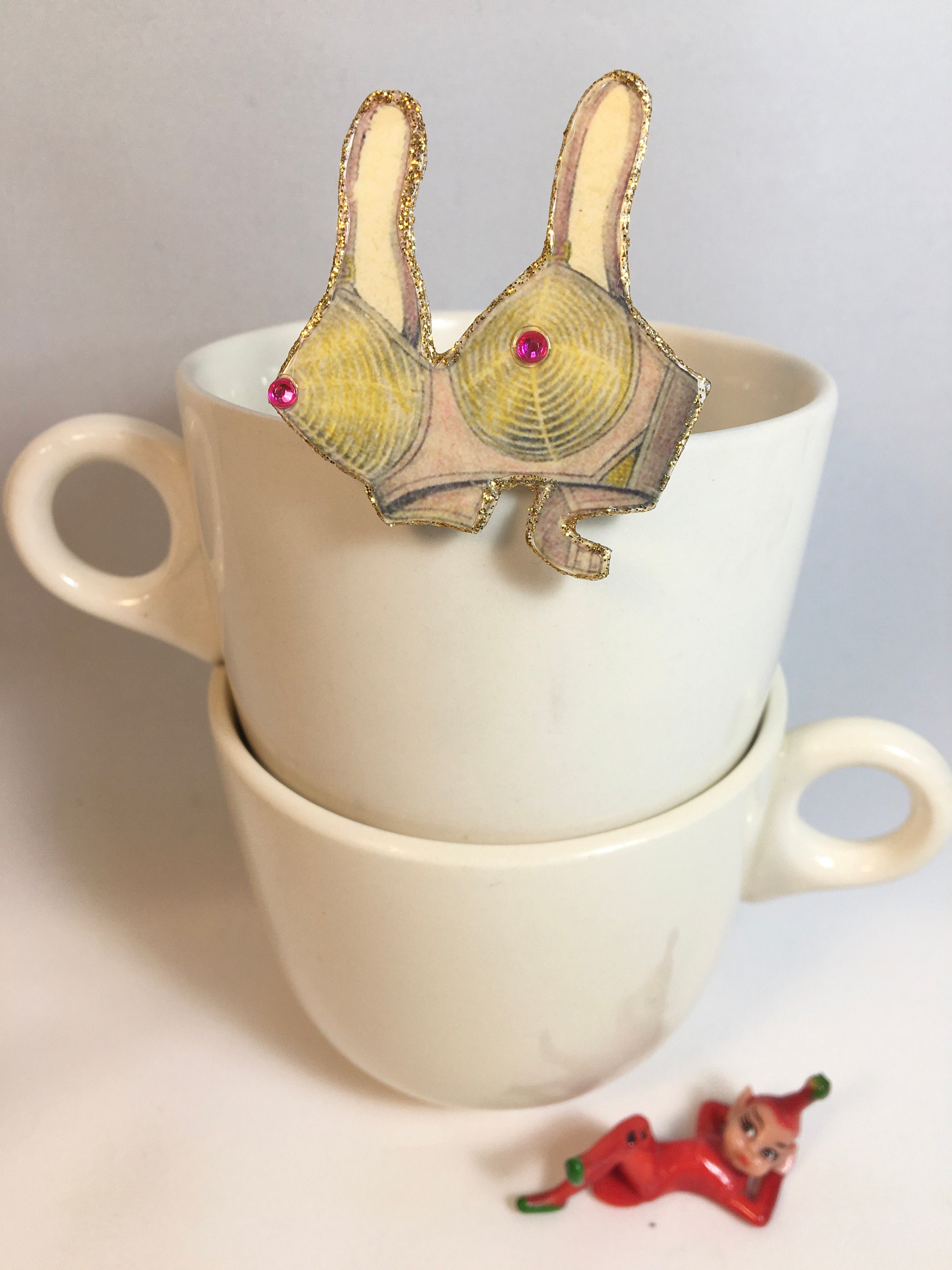 Bullet Bra Brooch Lingerie Pin up Girl - Etsy