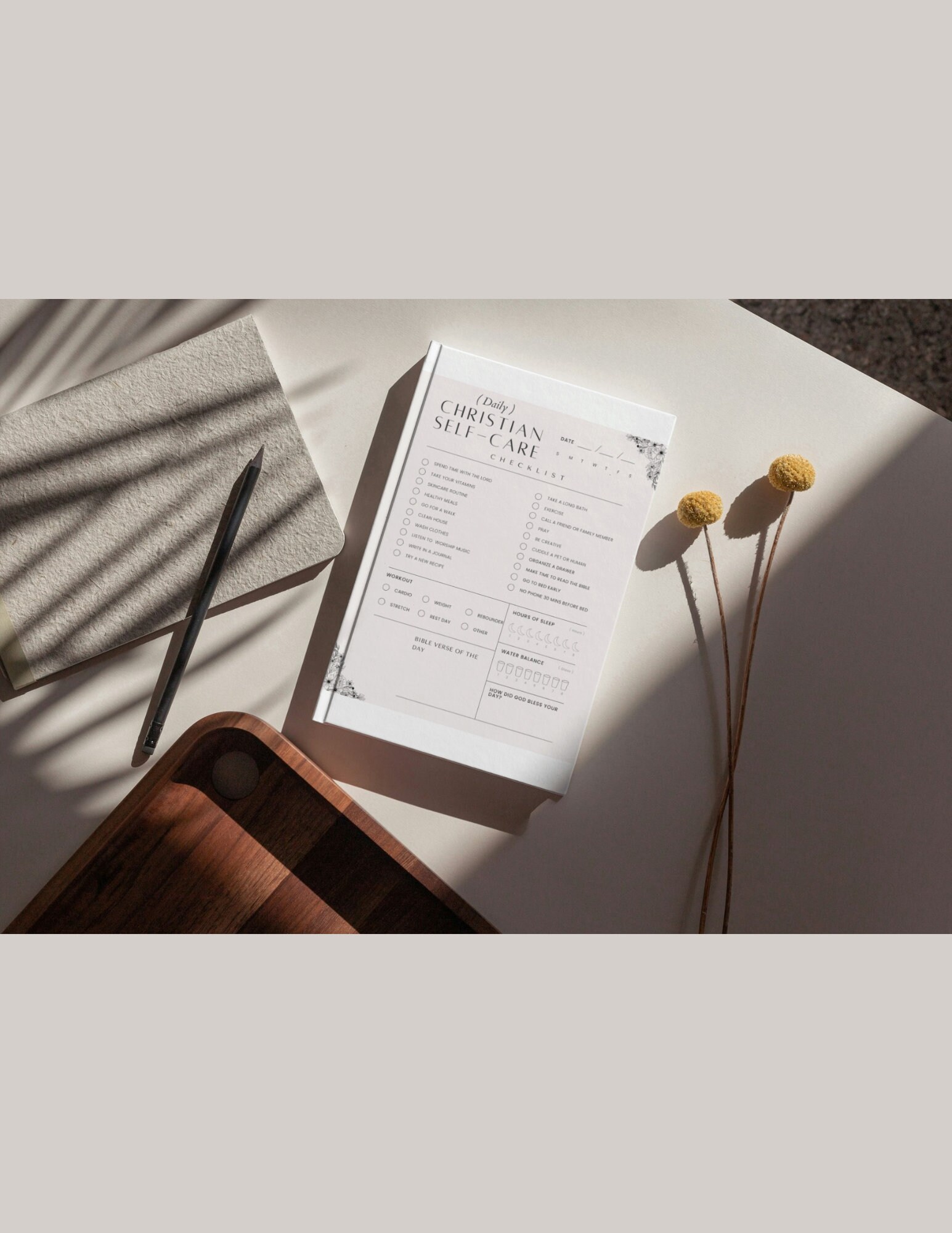 Daily Christian Self-care Checklist Digital Download - Etsy