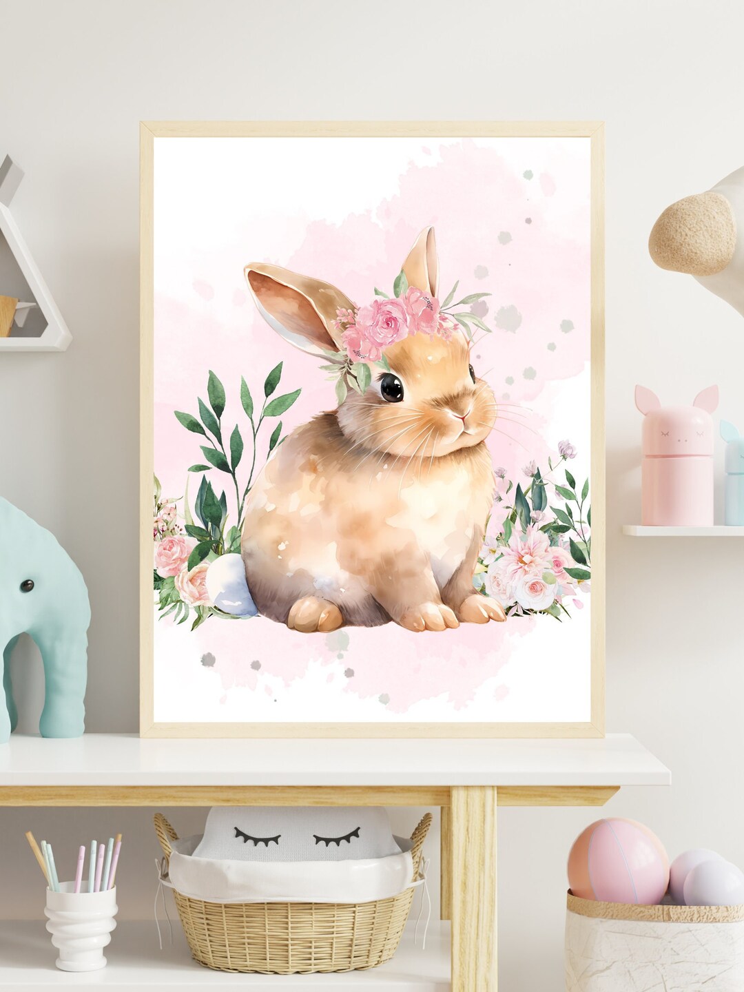 Bunny in Pink Digital Download - Etsy