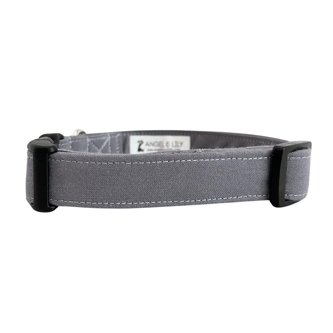 Dog Collar - Gray Dog Collar - Charcoal Pewter Collar - Basic Dog ...