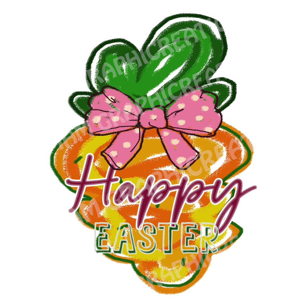 Carrot Happy Easter Brush Stroke PNG , Coquette Carrot Easter , Happy ...