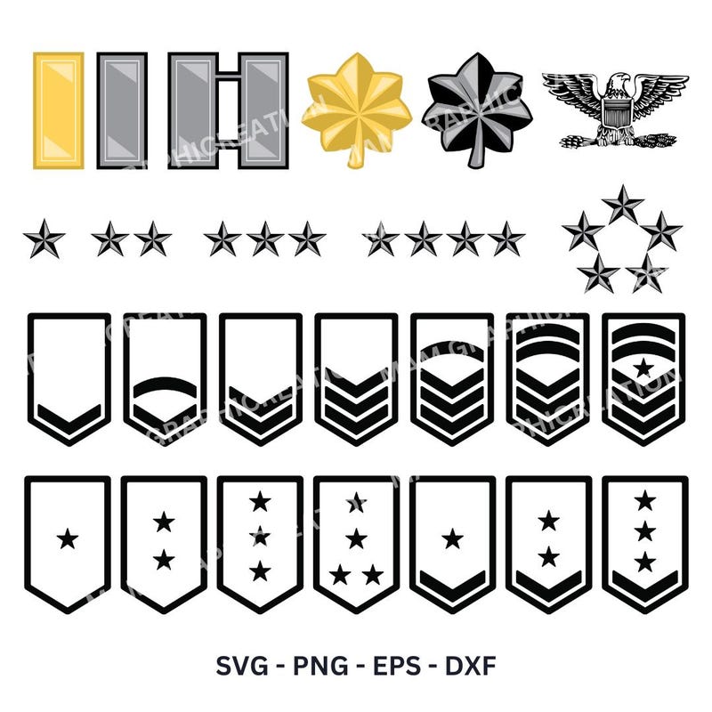 Army Major Rank Svg - Etsy