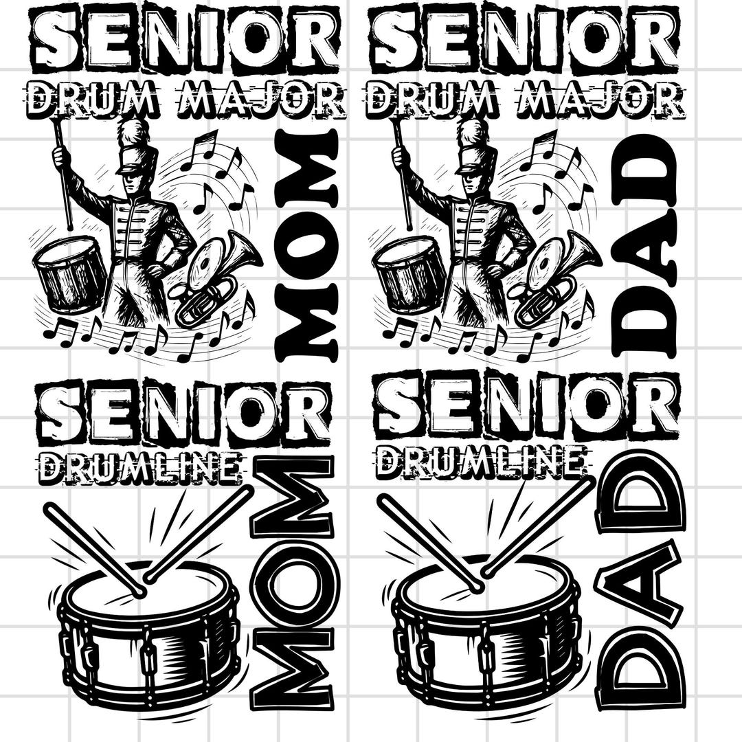 Senior 2026 Drumline & Drum Major SVG Bundle: Band Parent Graduation ...