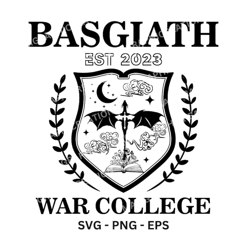 Basgiath War College SVG PNG EPS: Fourth Wing Digital Download - Etsy