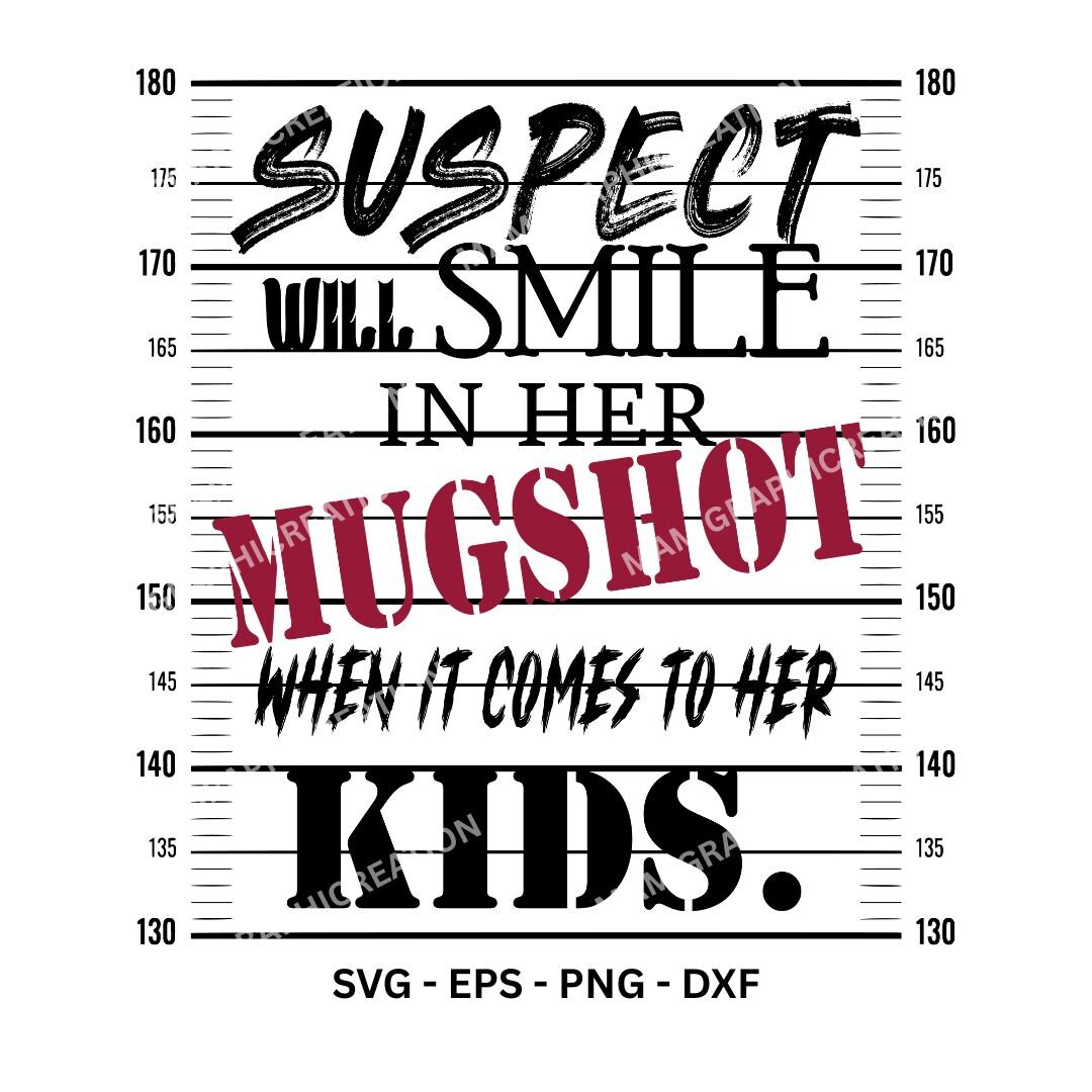 Suspect Mugshot Kids Shirt SVG PNG EPS: Trend Tiktok Design - Etsy