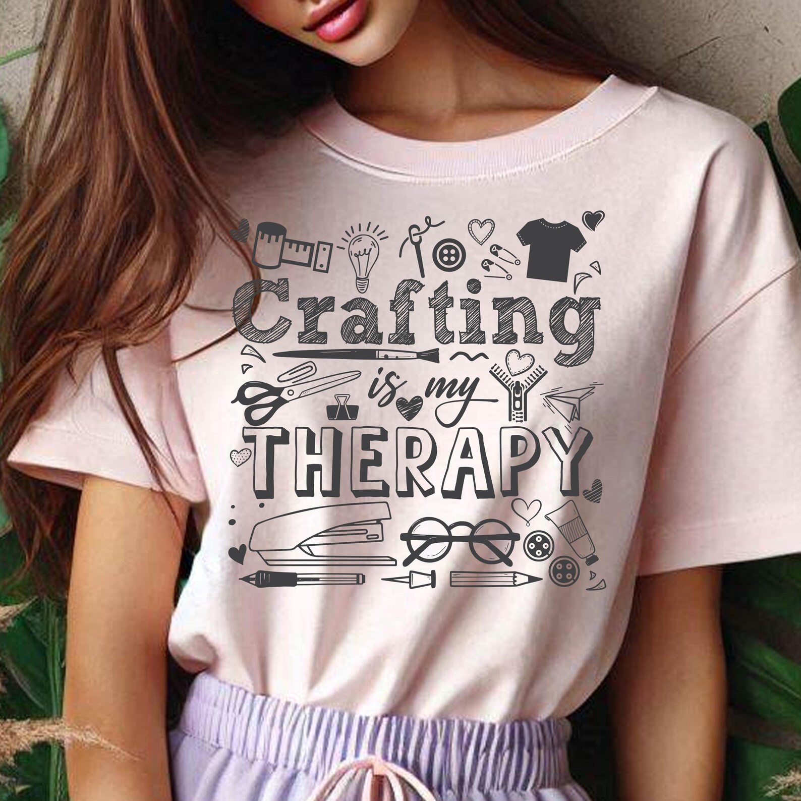 Crafting is My Therapy SVG PNG EPS Dxf , Craftologist Svg , Crafting ...