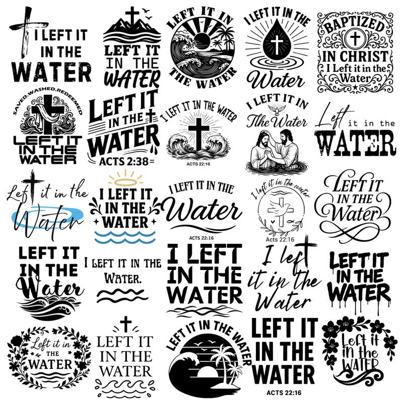 Baptized in Water Svg - Etsy