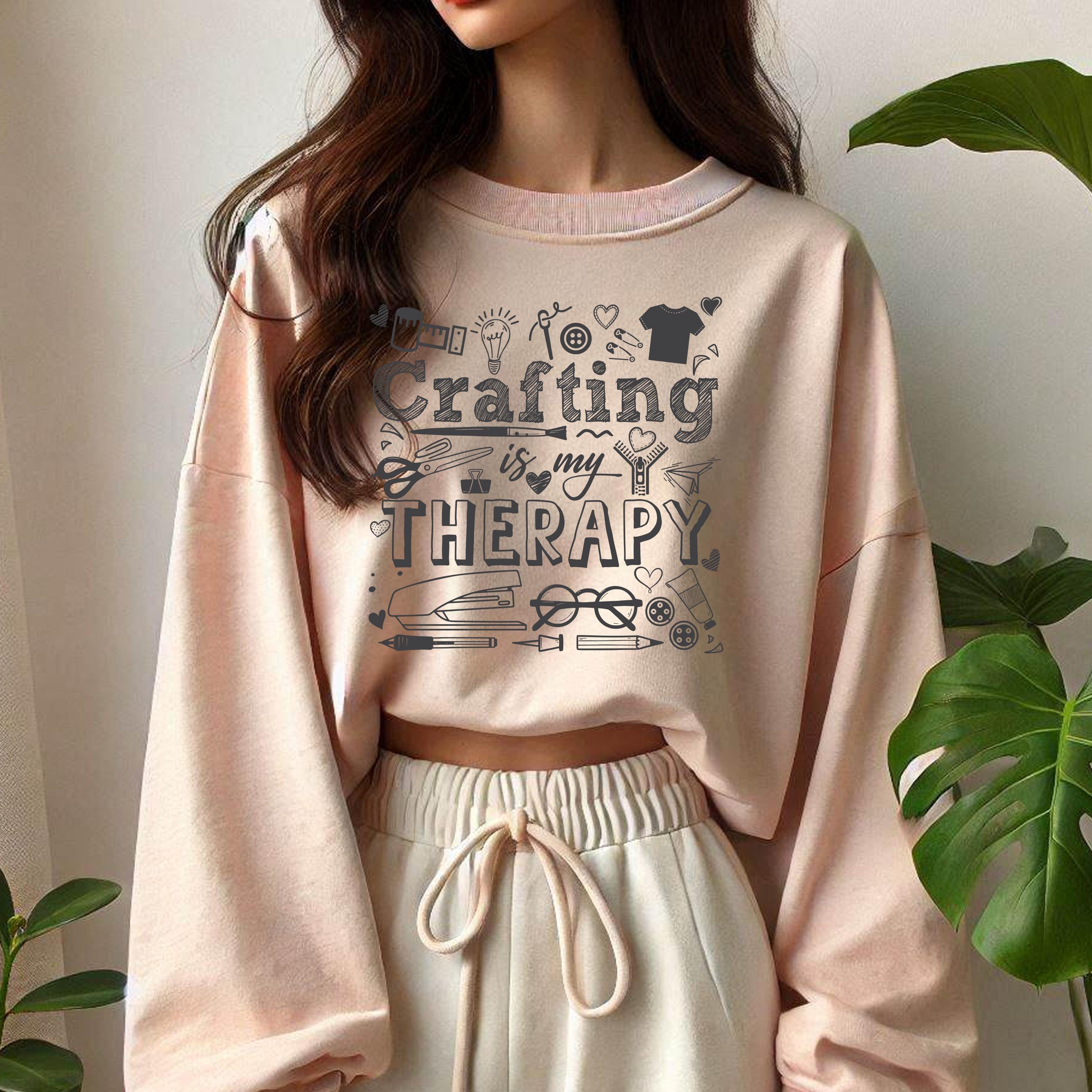 Crafting is My Therapy SVG PNG EPS Dxf , Craftologist Svg , Crafting ...