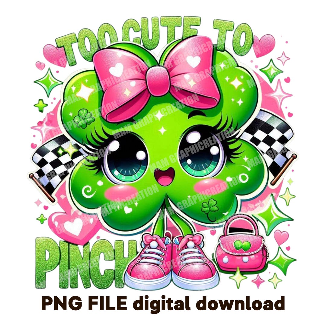 Too Cute to Pinch St. Patrick's Day Cute Lucky Shamrock PNG , Saint ...