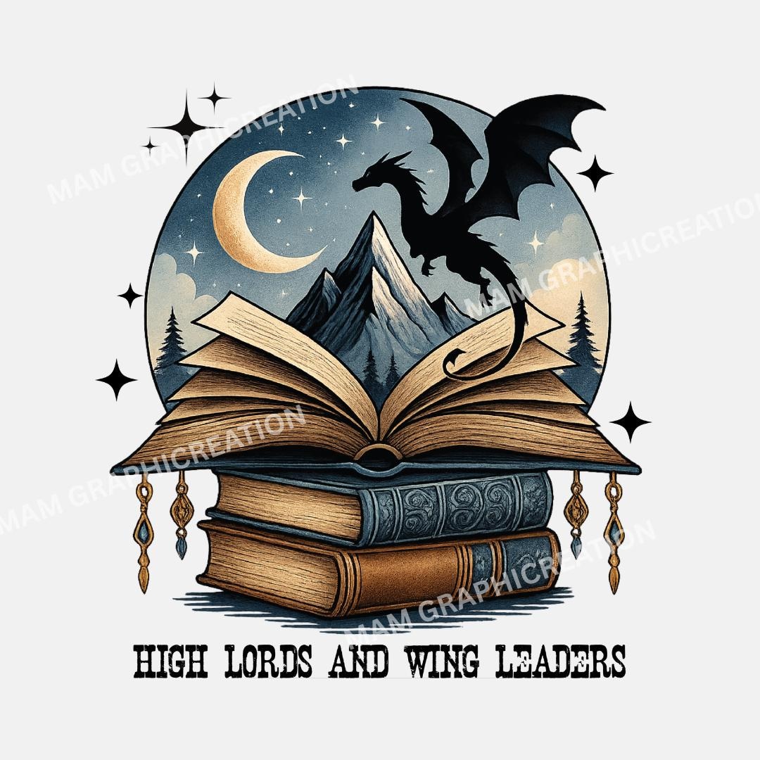 High Lords and Wing Leaders PNG File , Dragon and Books , Book Lover ...