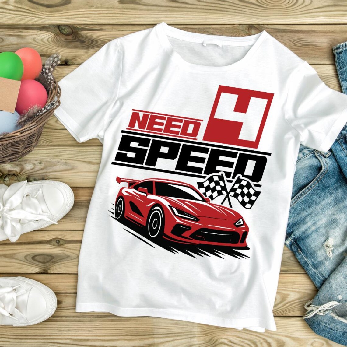 Need 4 Speed Birthday SVG: Racing Car 4th Birthday (digital Download ...