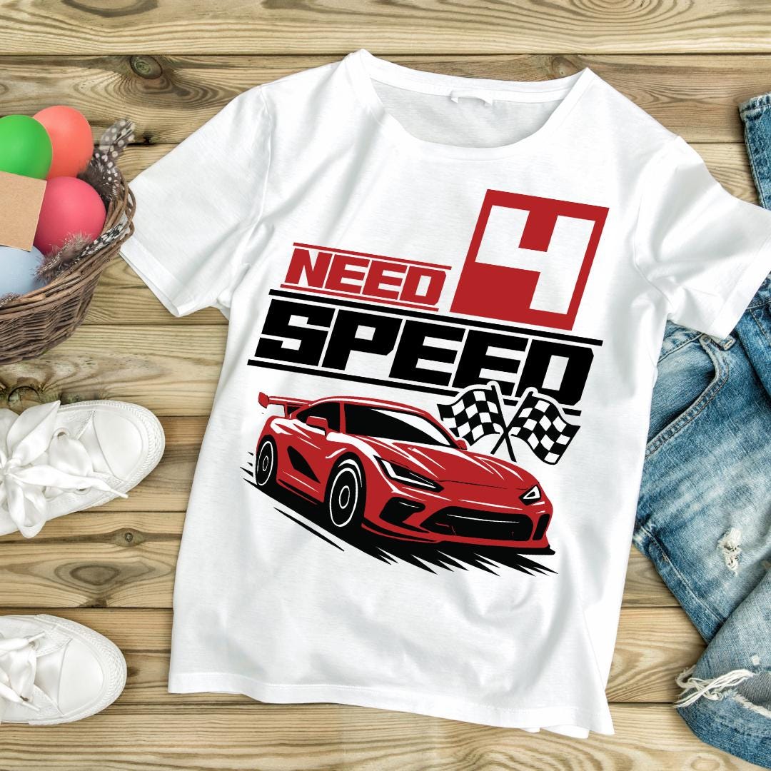 Need 4 Speed Birthday SVG: Racing Car 4th Birthday (digital Download ...