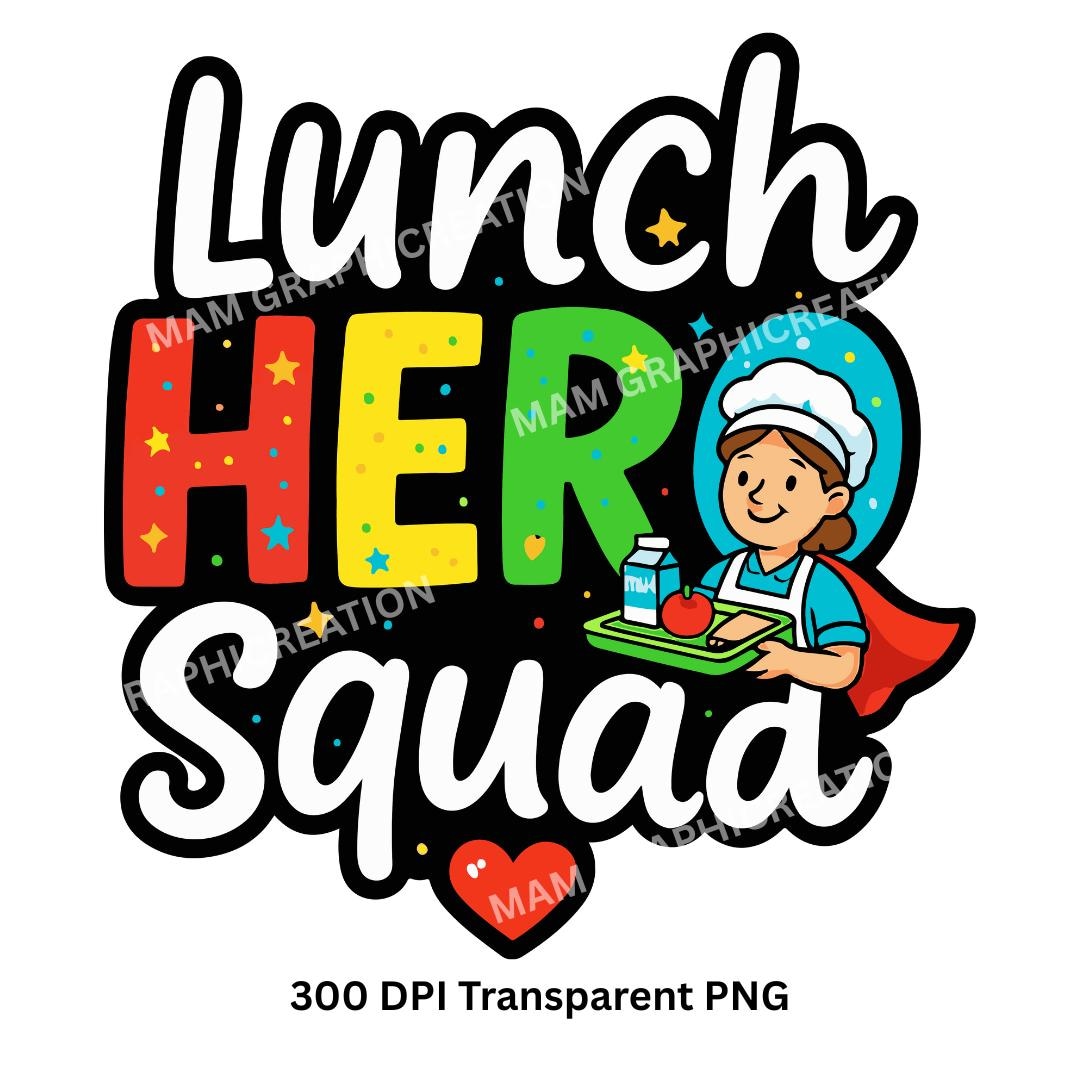 School Lunch Hero Squad Lunch Lady PNG 300 Dpi , Cafeteria Worker ...