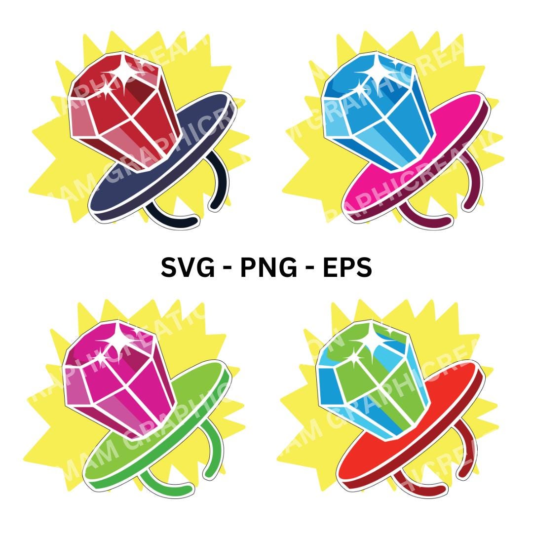 Ring Pop Candy Clipart Vector SVG PNG EPS , Ring Pop 4 Design Available ...