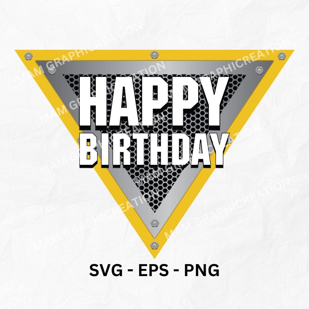 Monster Jam Happy Birthday Logo SVG EPS PNG Monster Jam Birthday Decor ...