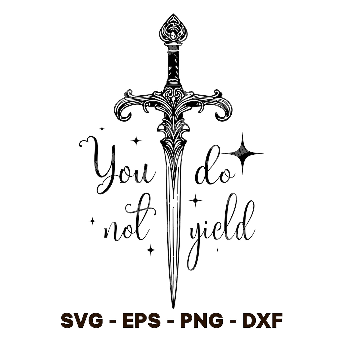 Throne of Glass Sword PNG: You Do Not Yield (digital Download) - Etsy