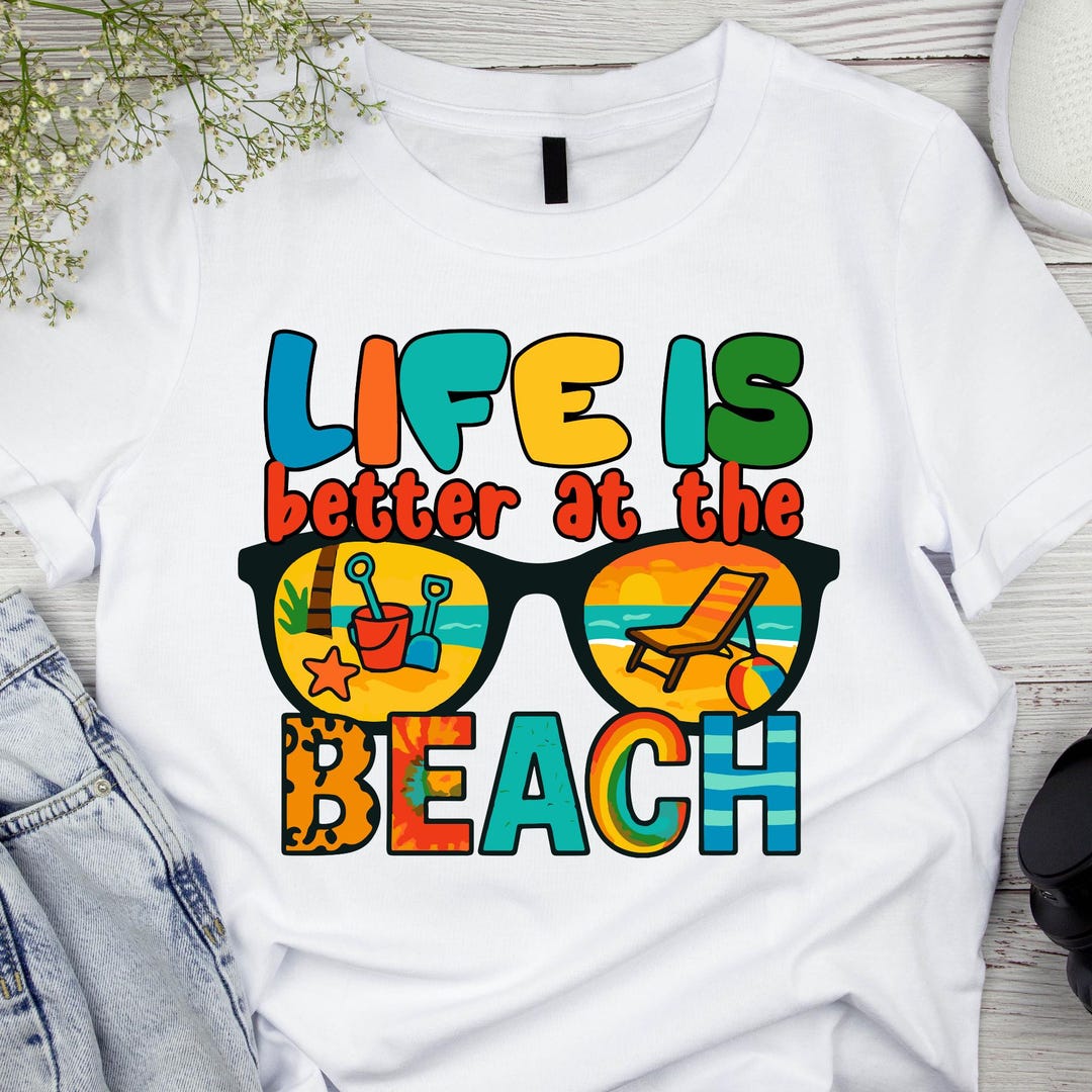 Beach Life Shirt Design PNG: Summer Theme (digital Download) - Etsy