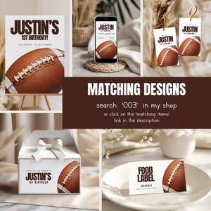 Football Table Sign | Digital Template | Sports Theme Party Decor 003 ...
