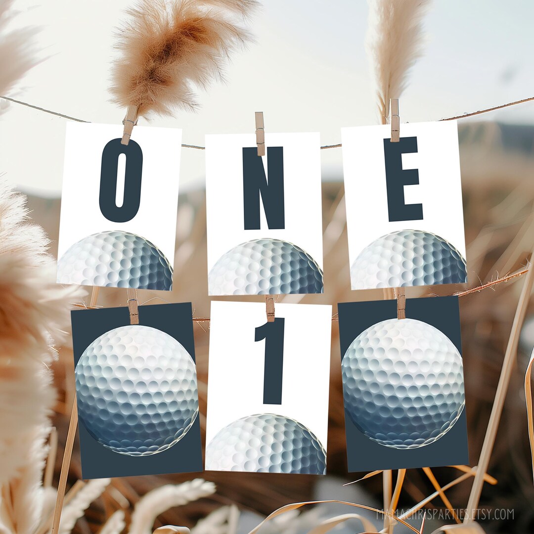 Golf Bunting Banner | Digital Flag Template | Printable Sports Party ...