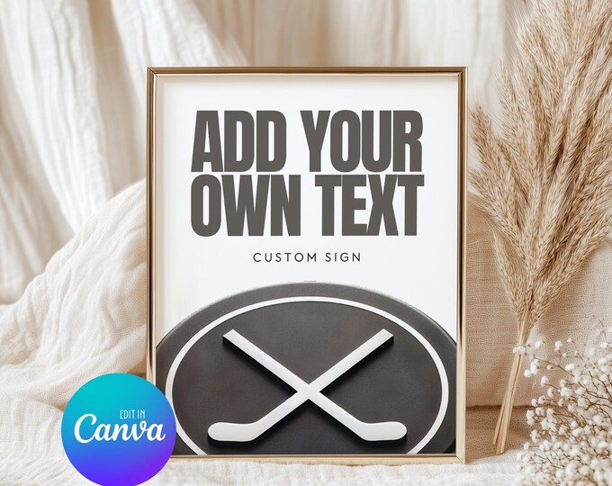 Hockey Treat Sign - Printable Good Game First Birthday Party Decor ...