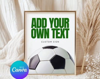 Football Table Sign | Digital Template | Sports Theme Party Decor 003 ...