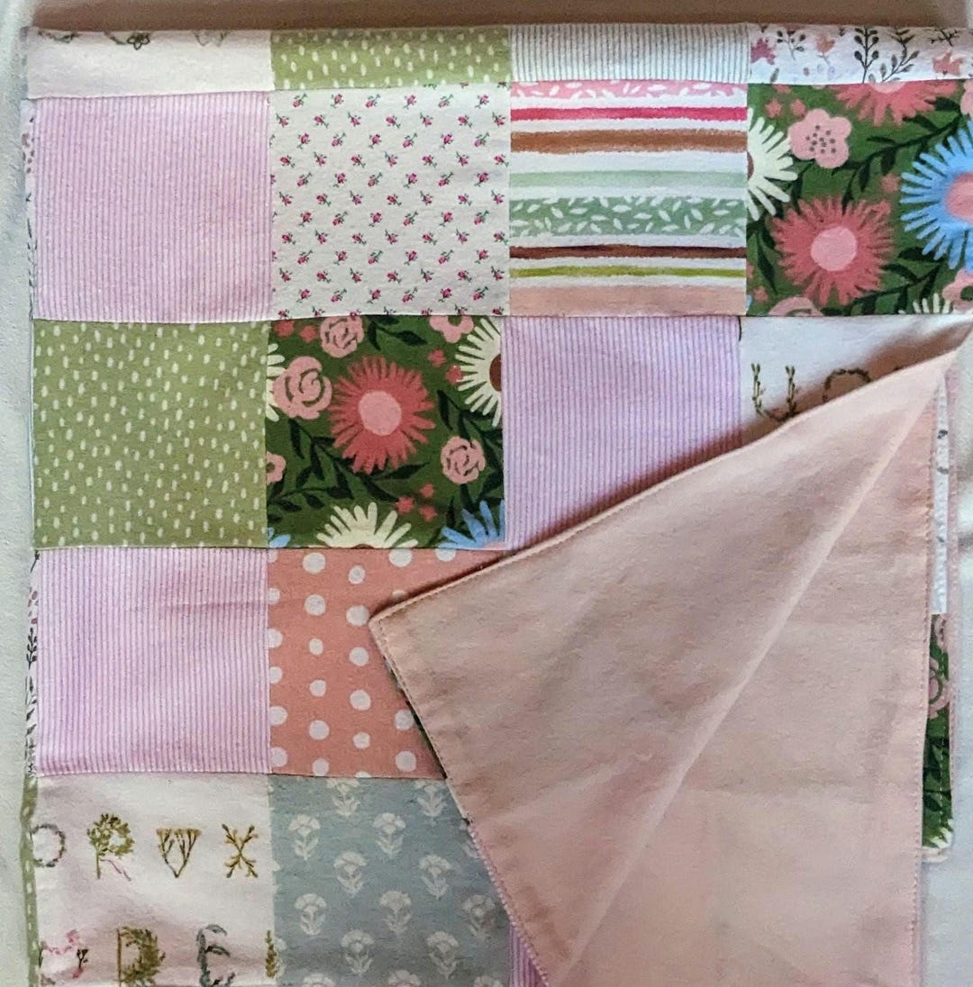 Flower Garden #2 Patchwork Flannel Receiving Blanket - Etsy