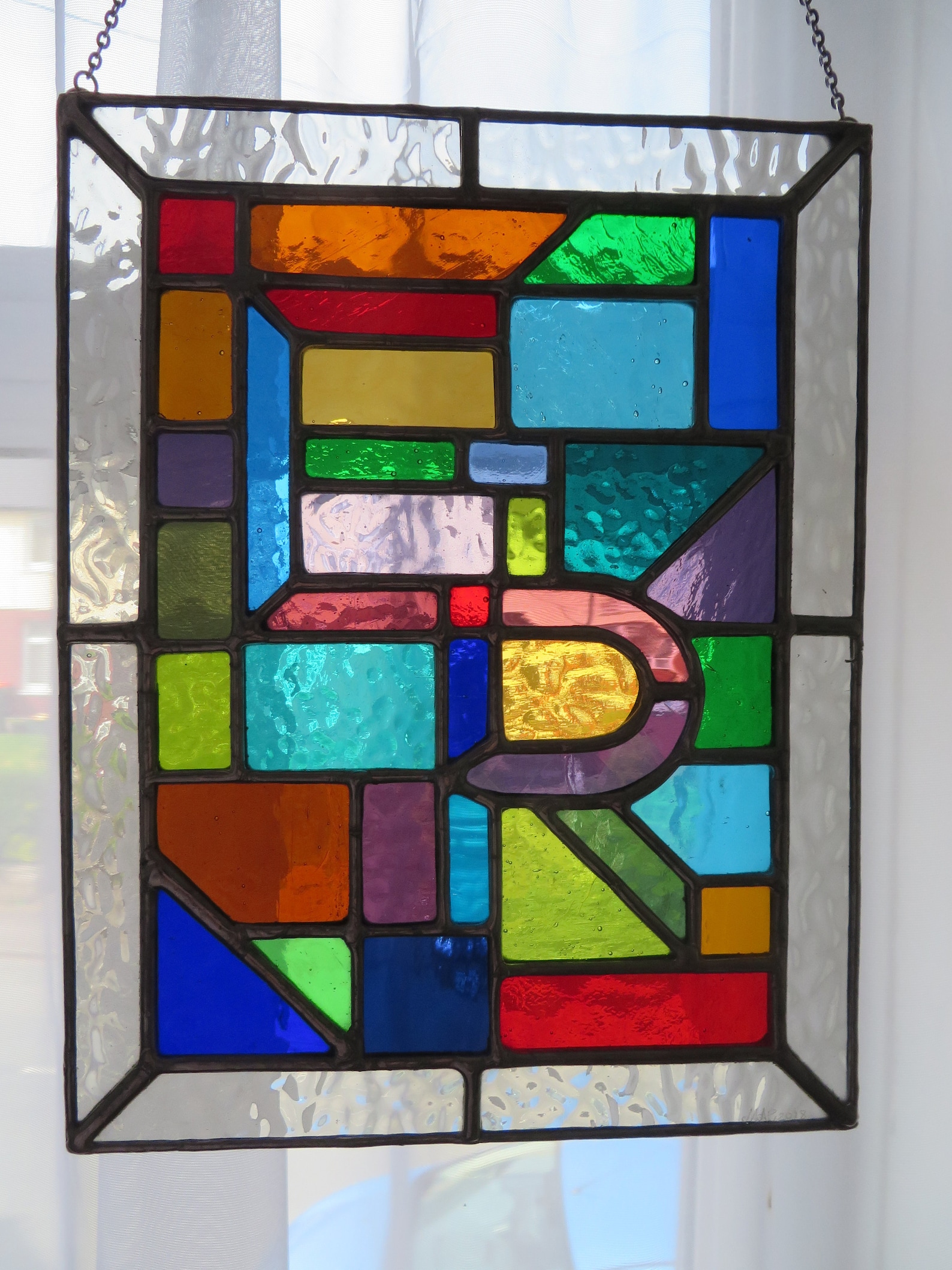 Letters Entwined Personalised Initials A-Z Stained Glass - Etsy UK