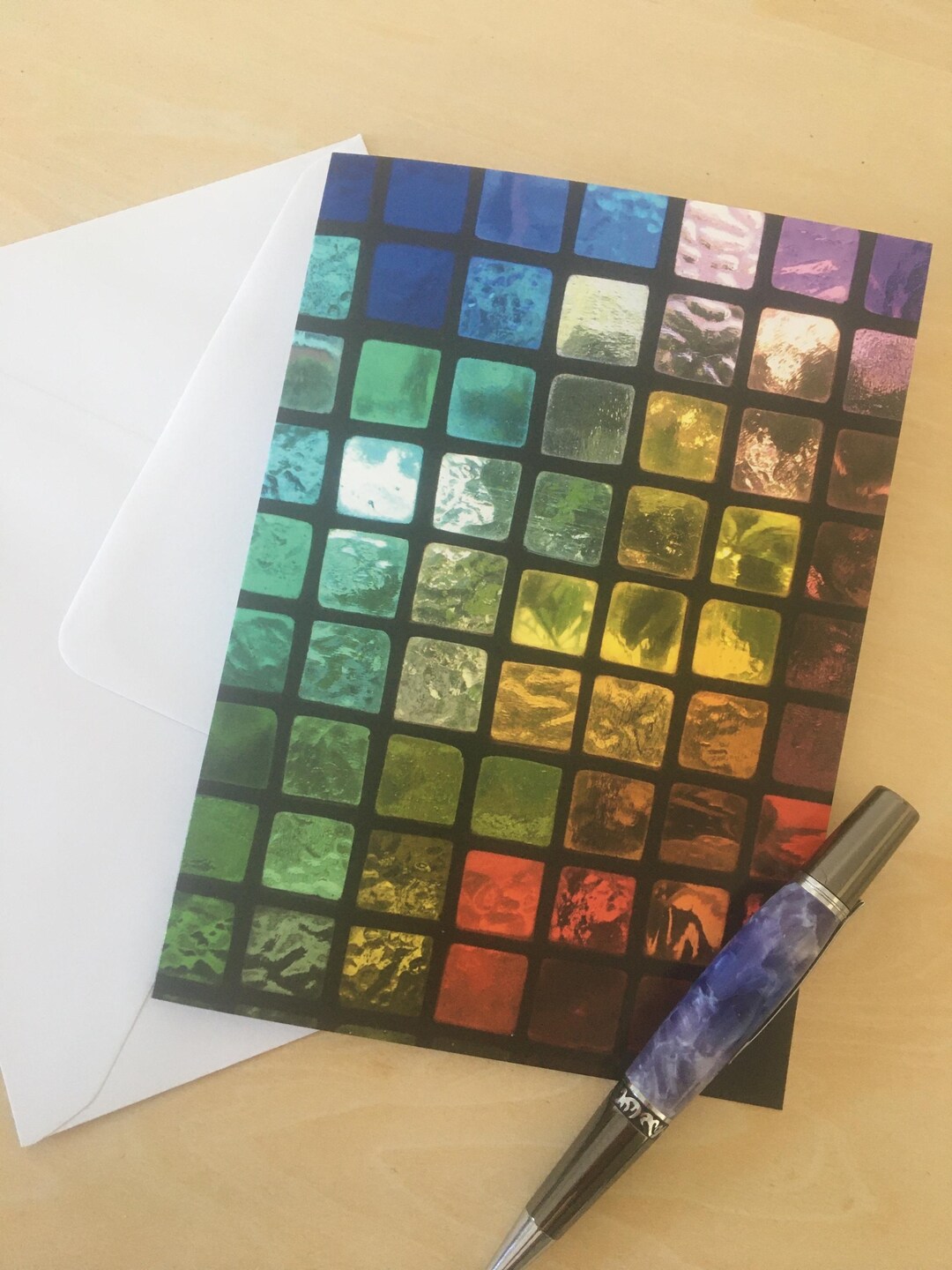 Pixel Panel Card! © Pewtermoonsilver Stained Glass Greetings Send Good ...
