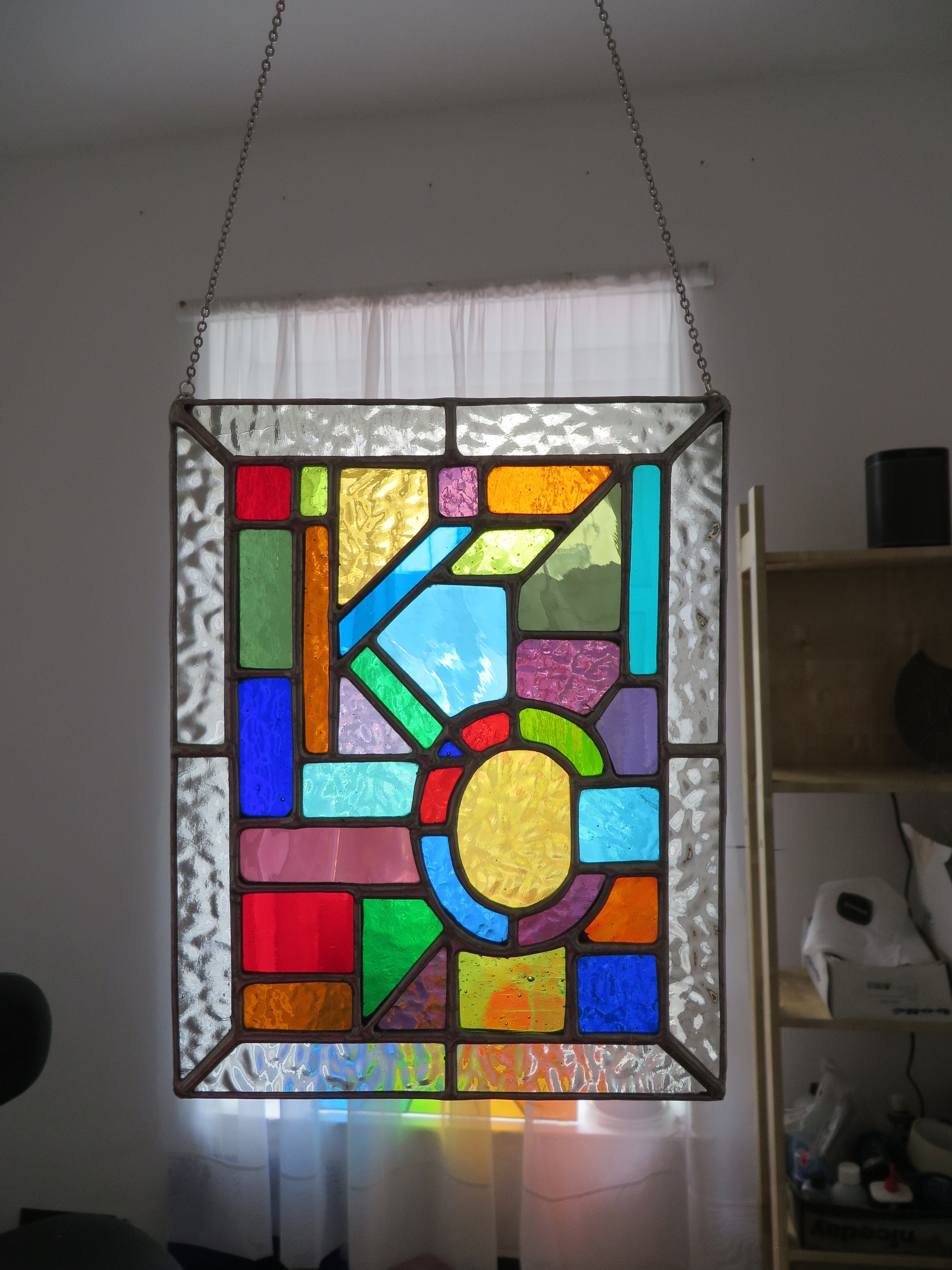 Letters Entwined Personalised Initials A-Z Stained Glass - Etsy UK