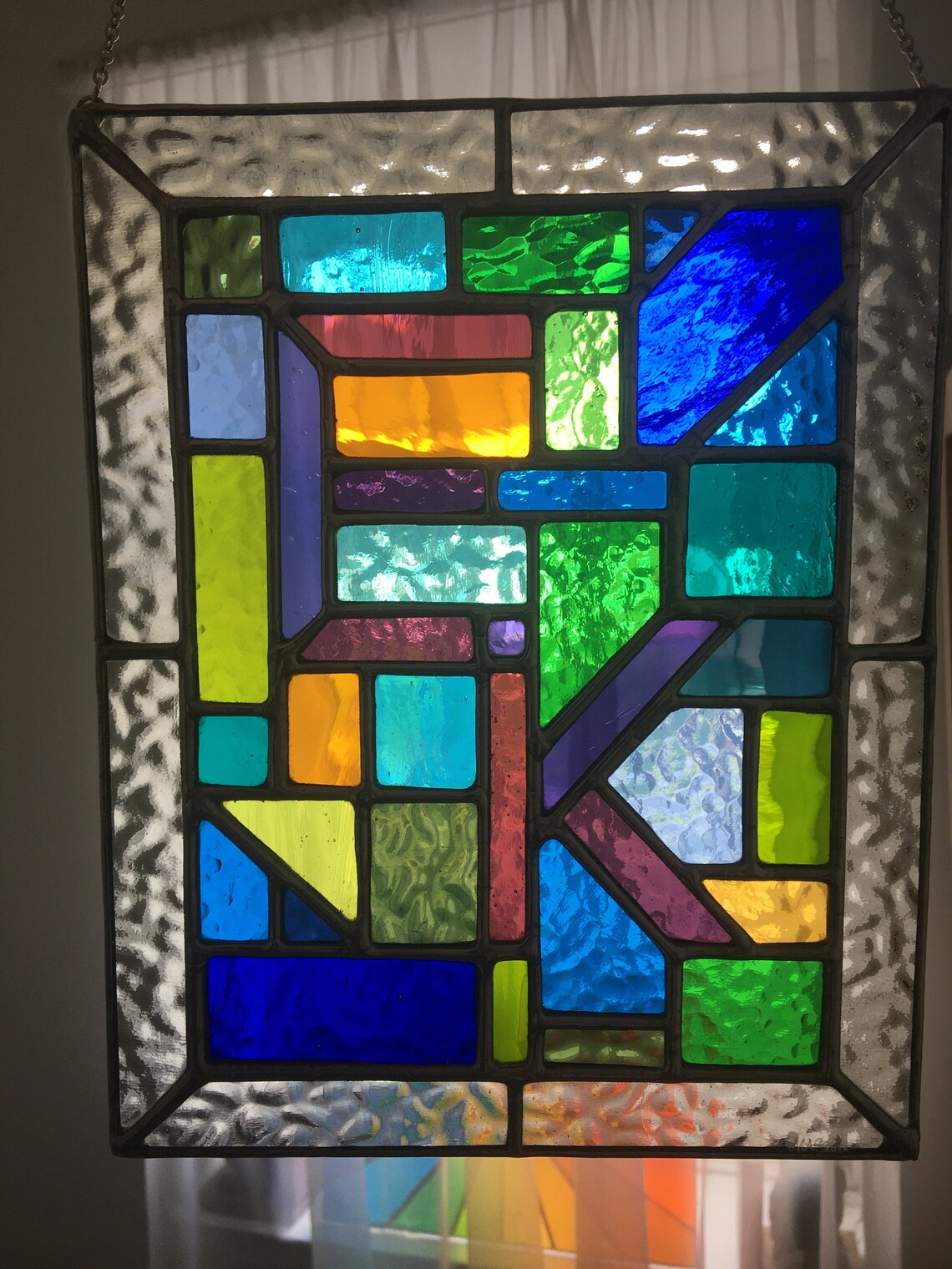 Letters Entwined Personalised Initials A-Z Stained Glass - Etsy UK